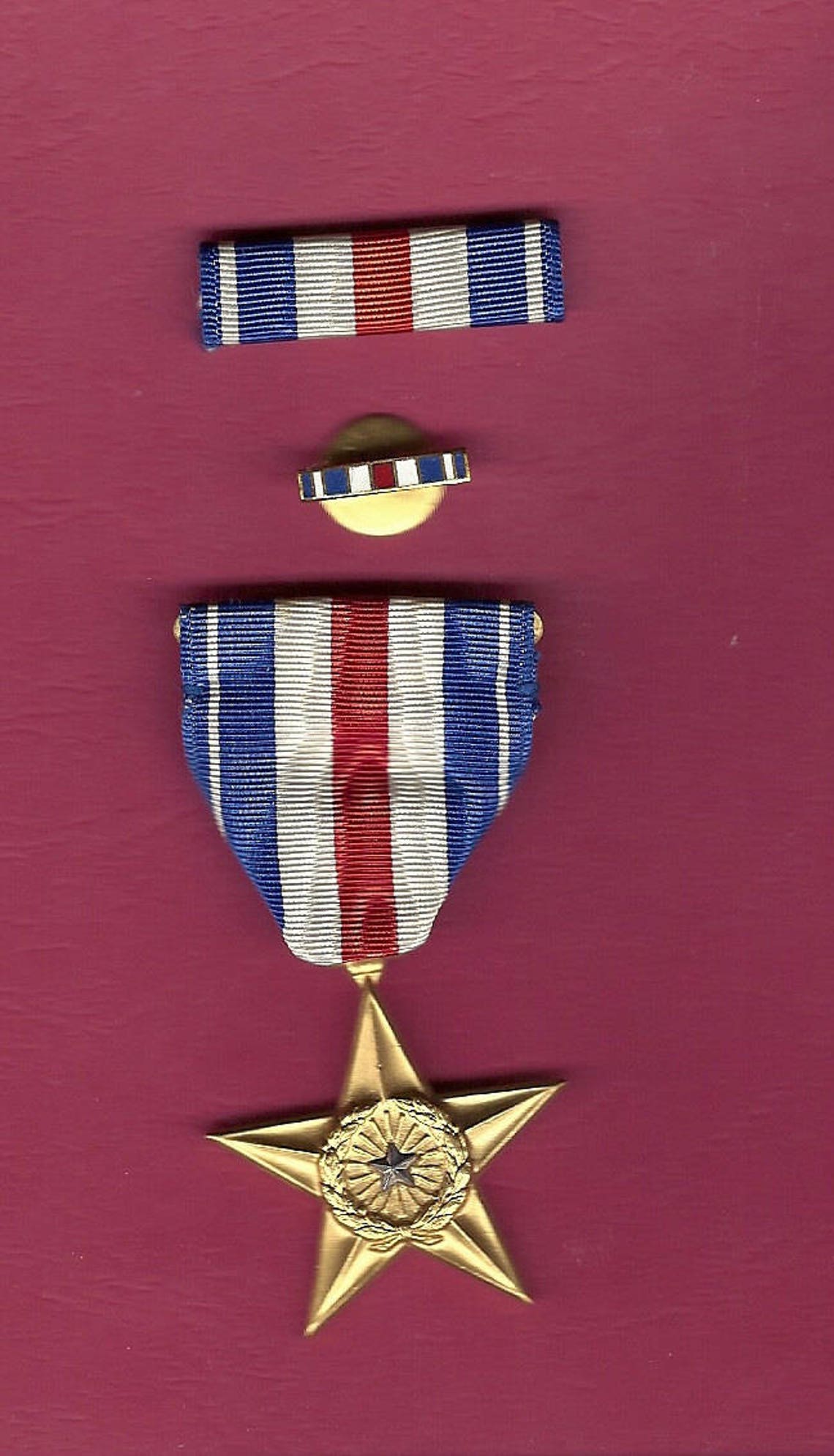 WWII WW2 US Silver Star Military Award Medal in Vintage Case - Etsy