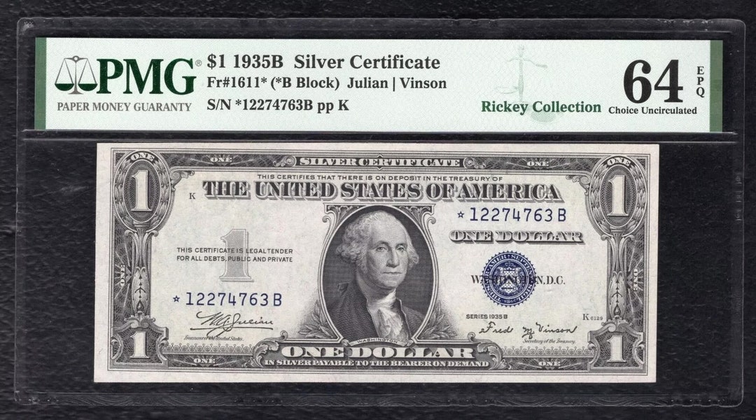 1935 1 One Dollar Bill Silver Certificate Currency Note Money Graded - Etsy