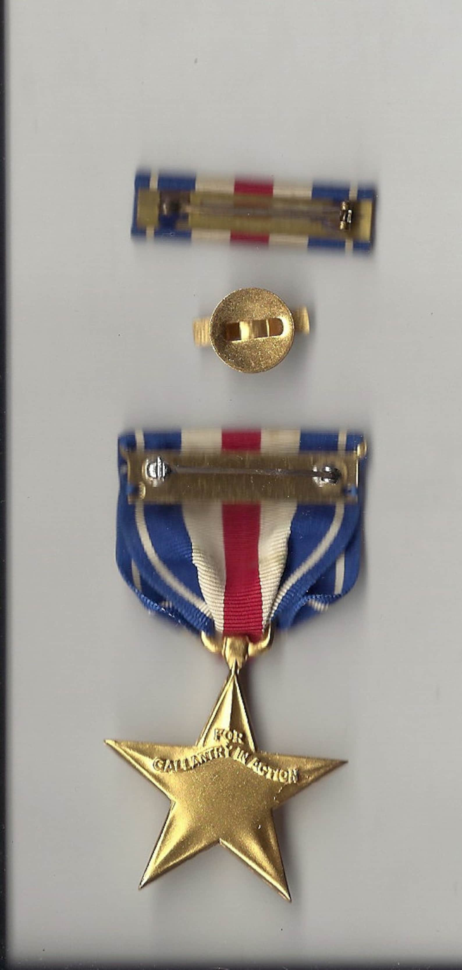 WWII WW2 US Silver Star Military Award Medal in Vintage Case W/ Ribbon ...