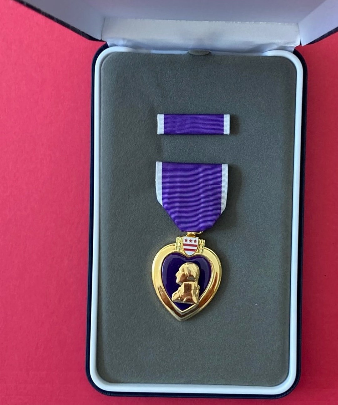 US Purple Heart Anodized Medal With Case - Etsy