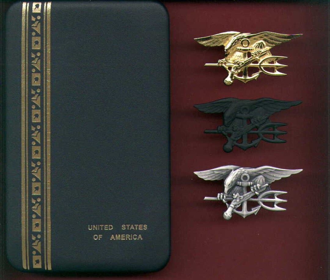 US Navy Seal Badges 3 Piece Set With Case - Etsy