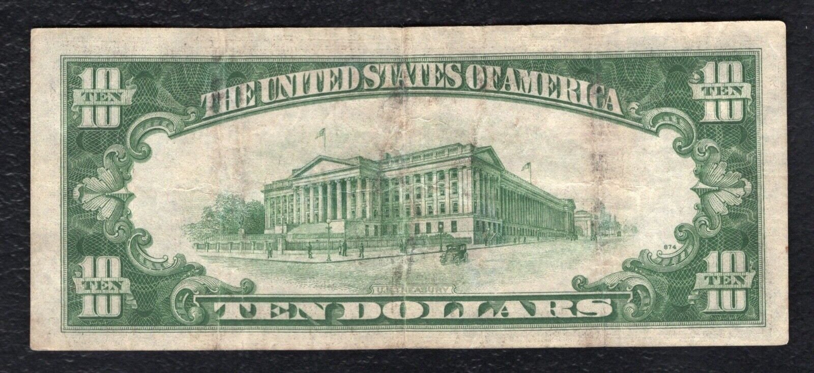 1934 US 10 Dollar Federal Reserve Note Vintage Currency W/ - Etsy
