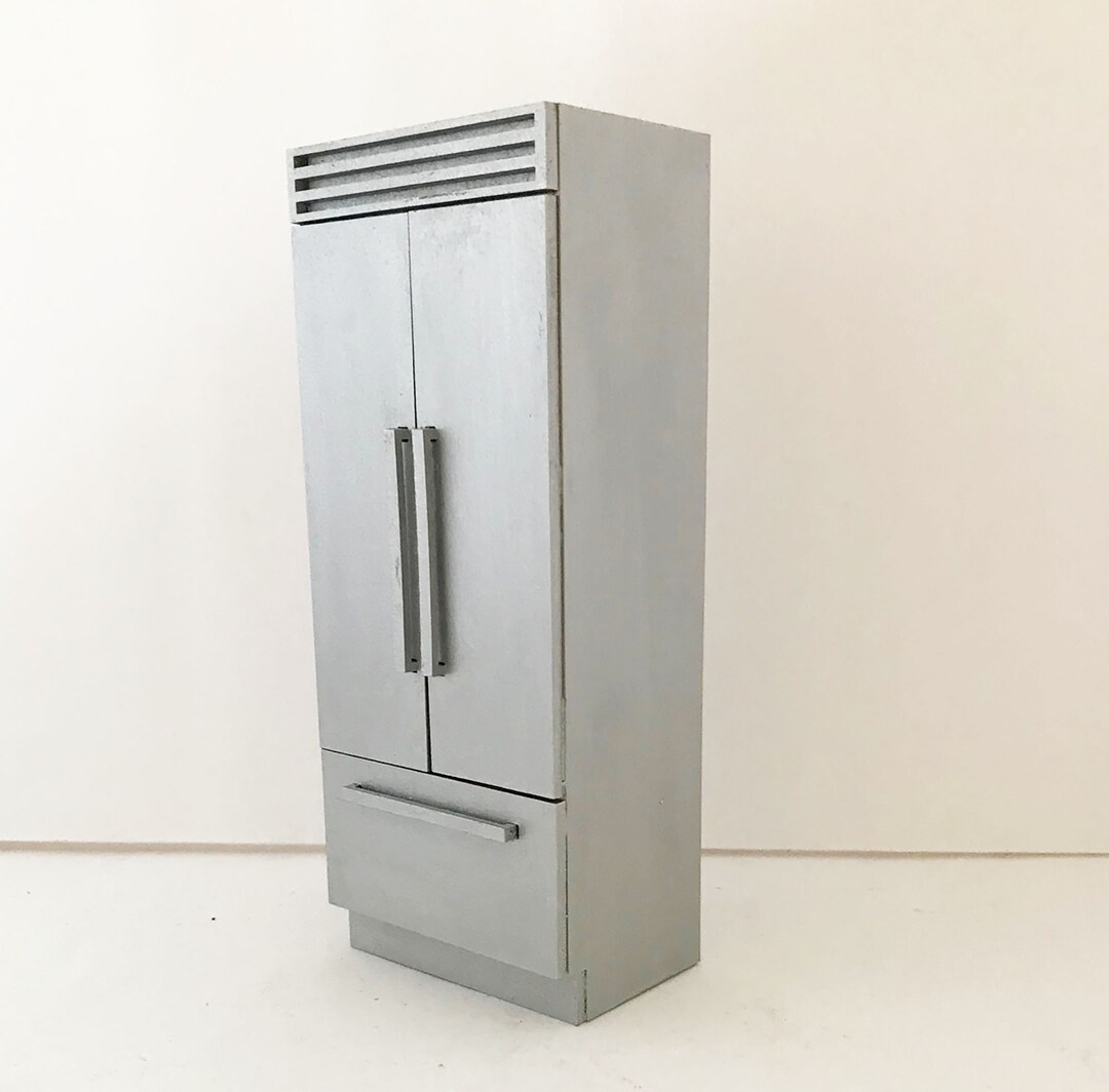 Dollhouse Refrigerator, 1:12 Scale Kitchen, DIY Miniature Kit ...