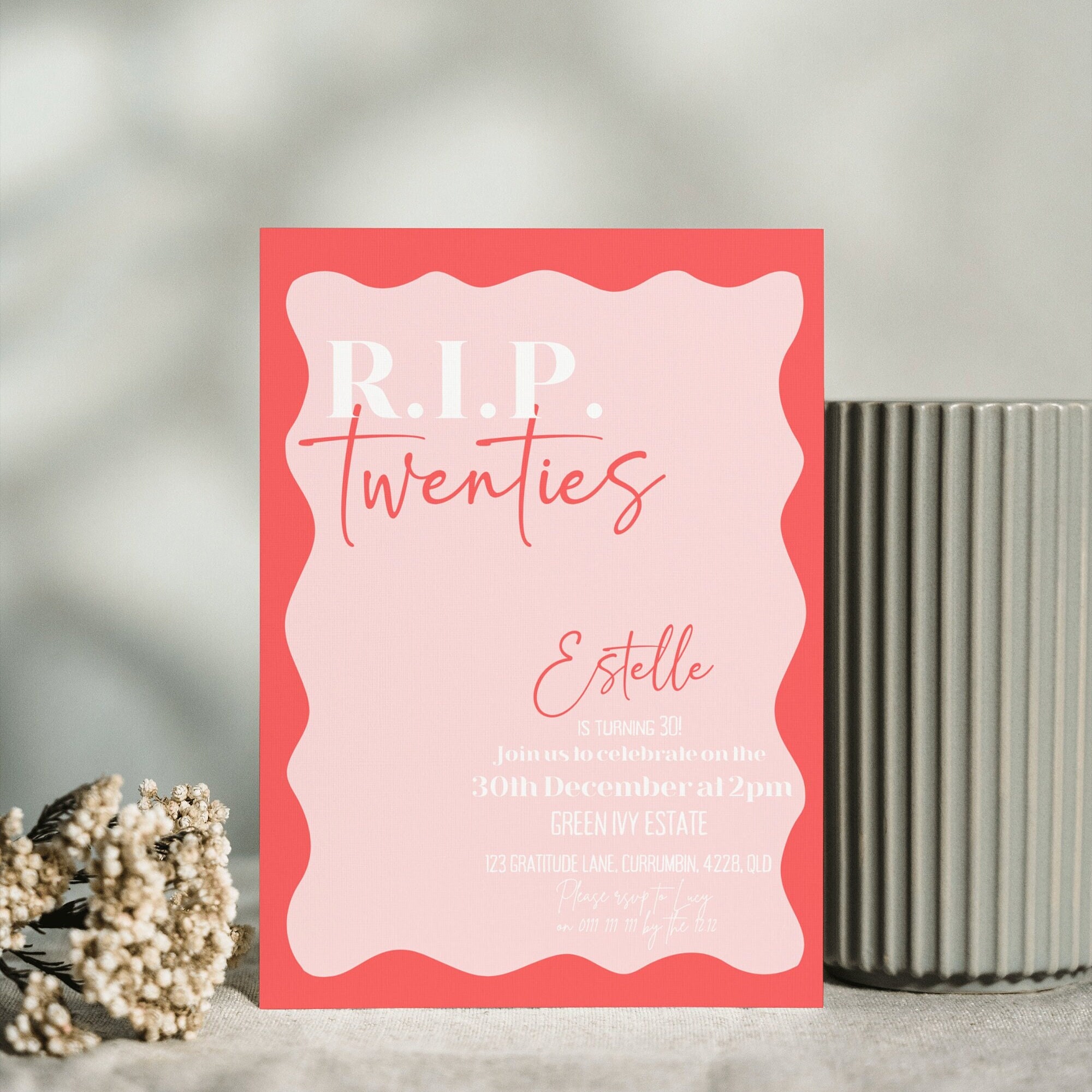 RIP 20s Birthday Invitation Printable Death to My 20s Birthday - Etsy ...