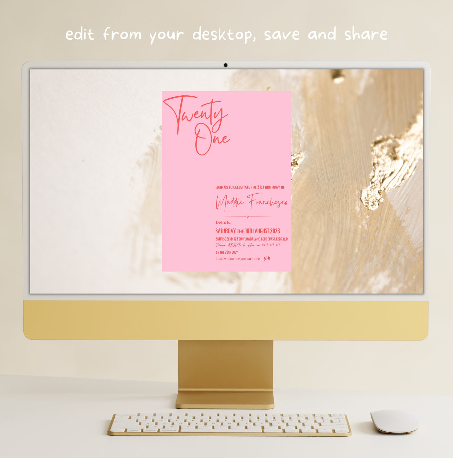 21st Birthday Invitation Printable Template 21st Birthday Party ...