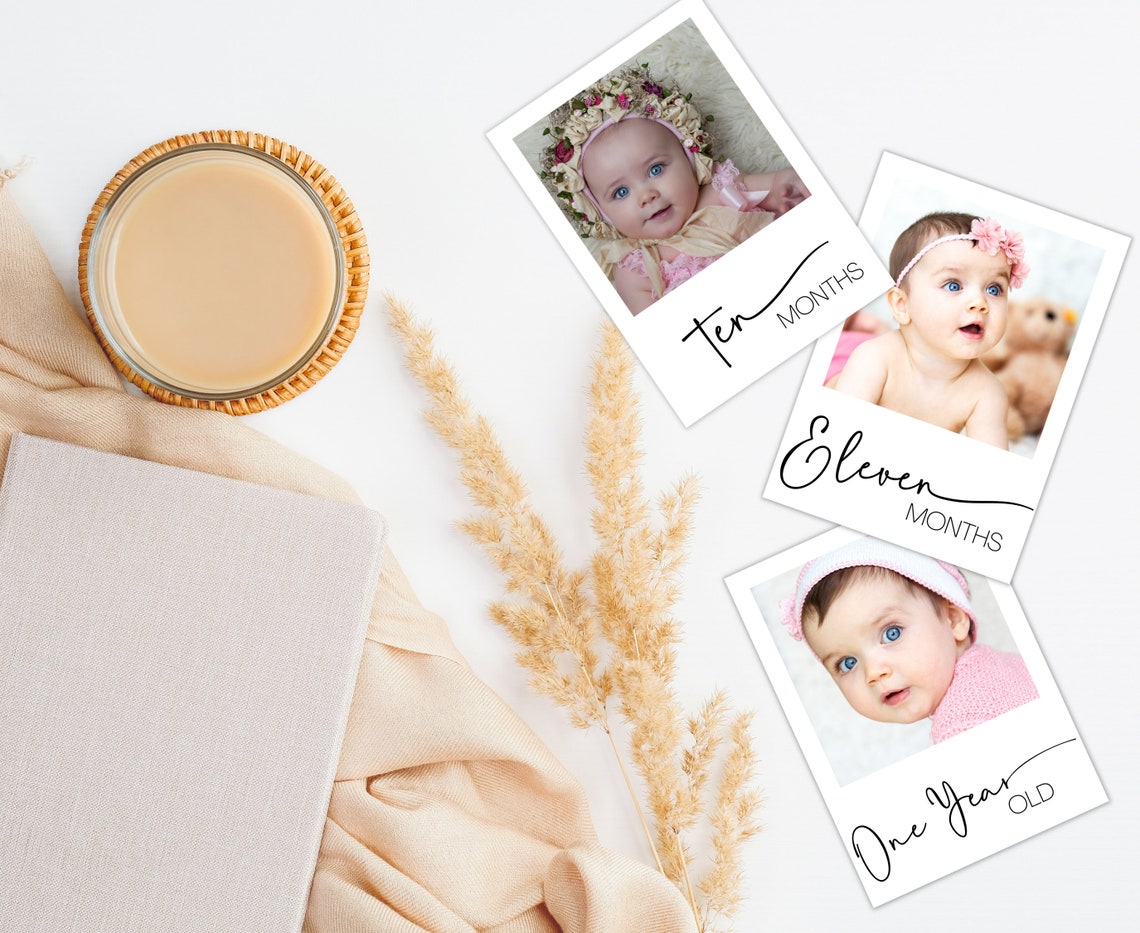 Printable Babys 1st Year Monthly Milestone Cards First - Etsy