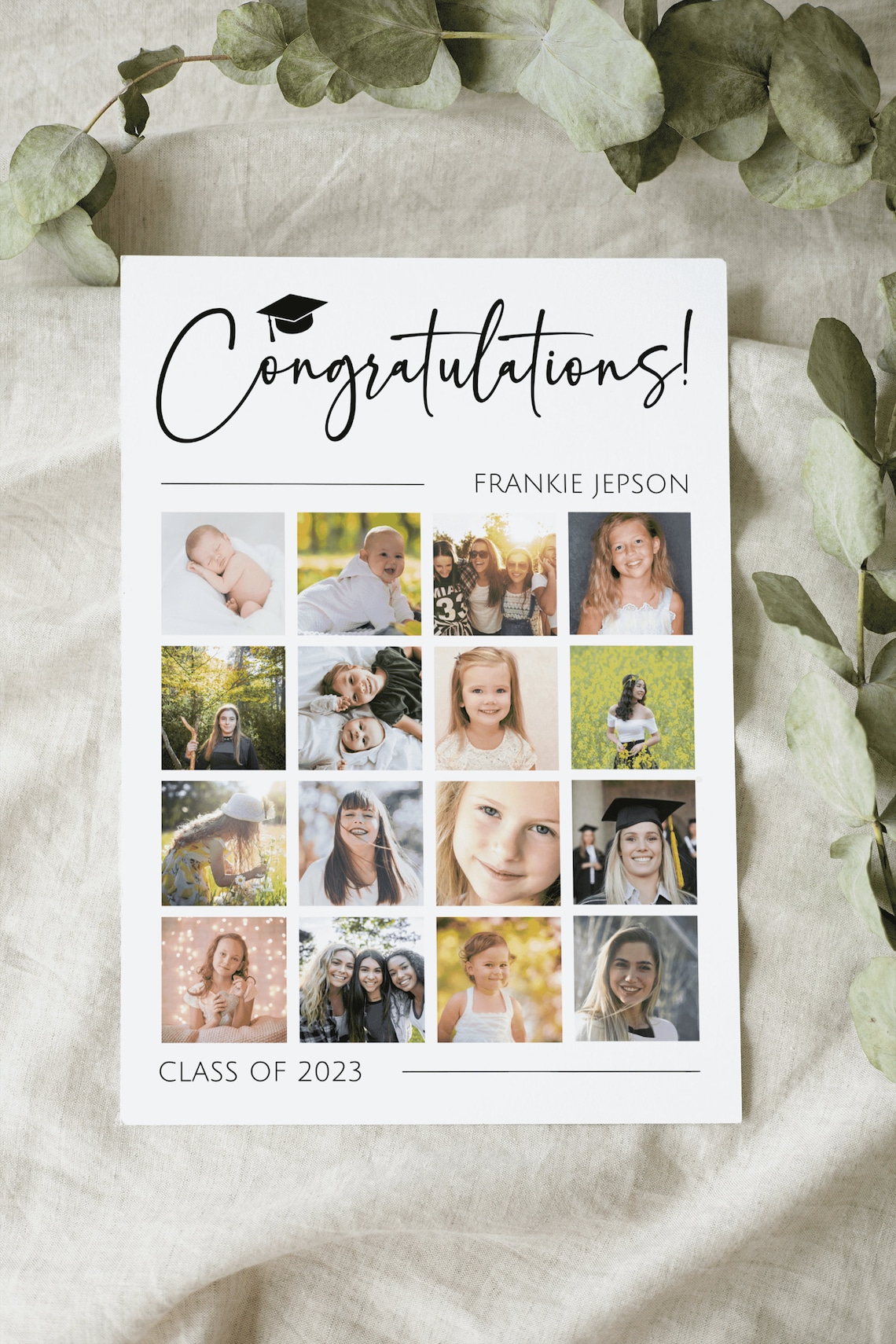Graduation Announcement 2023 Photo Collage Printable Modern - Etsy