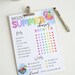 Kids Printable Summer Chore Chart DIY Editable Kids to Do List Chore ...