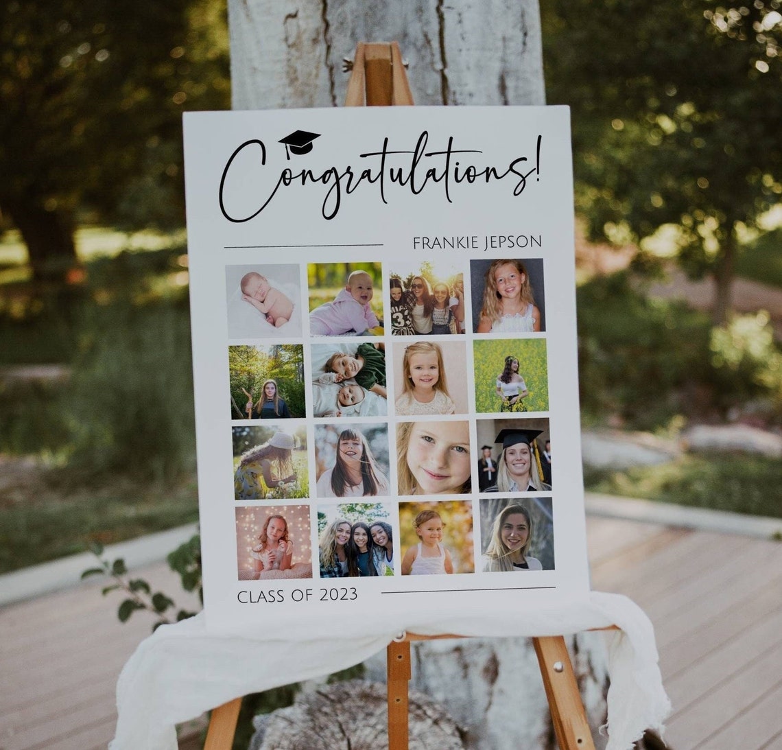 Graduation Announcement 2023 Photo Collage Printable Modern Graduate ...