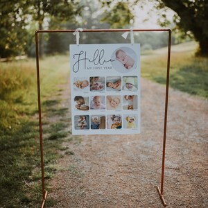 Printable Babys First Birthday Photo Collage Poster First Birthday ...