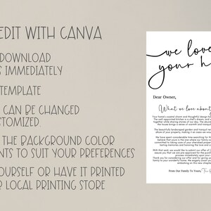 Printable Home Offer Letter Editable House Offer Letter Home Love ...