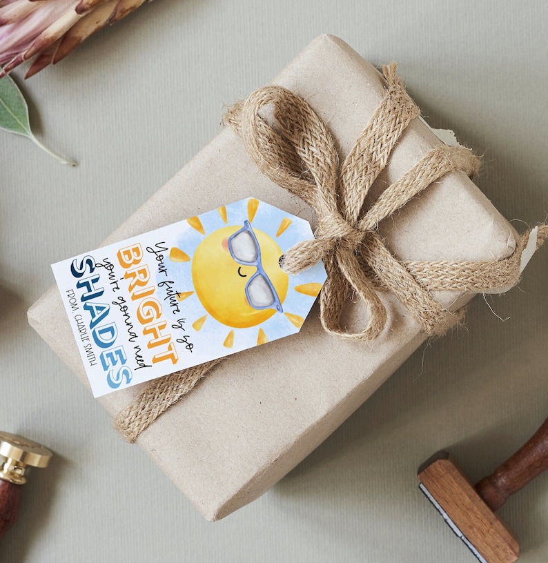 Future so Bright You're Gonna Need Shades Favor Tags Graduation ...