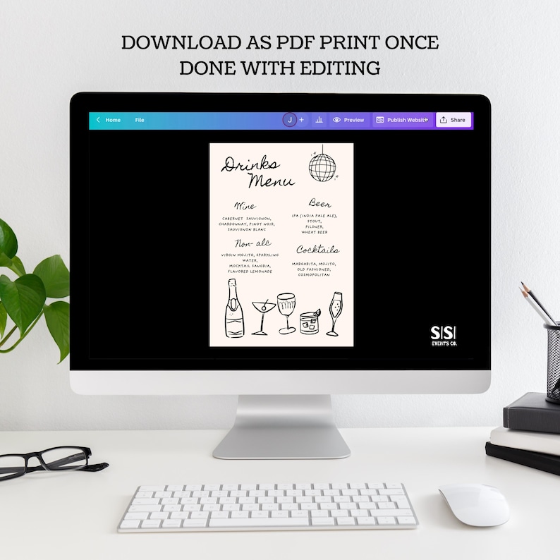 Hand Drawn Bar Drinks Menu Template Hand Drawn Scribble Illustration ...