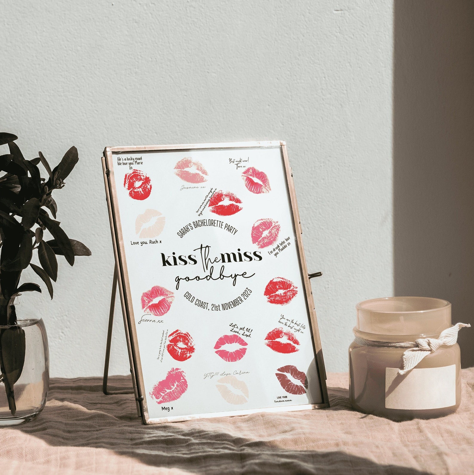 Kiss the Miss Goodbye Custom Hens Party Game Hens Night Supplies ...