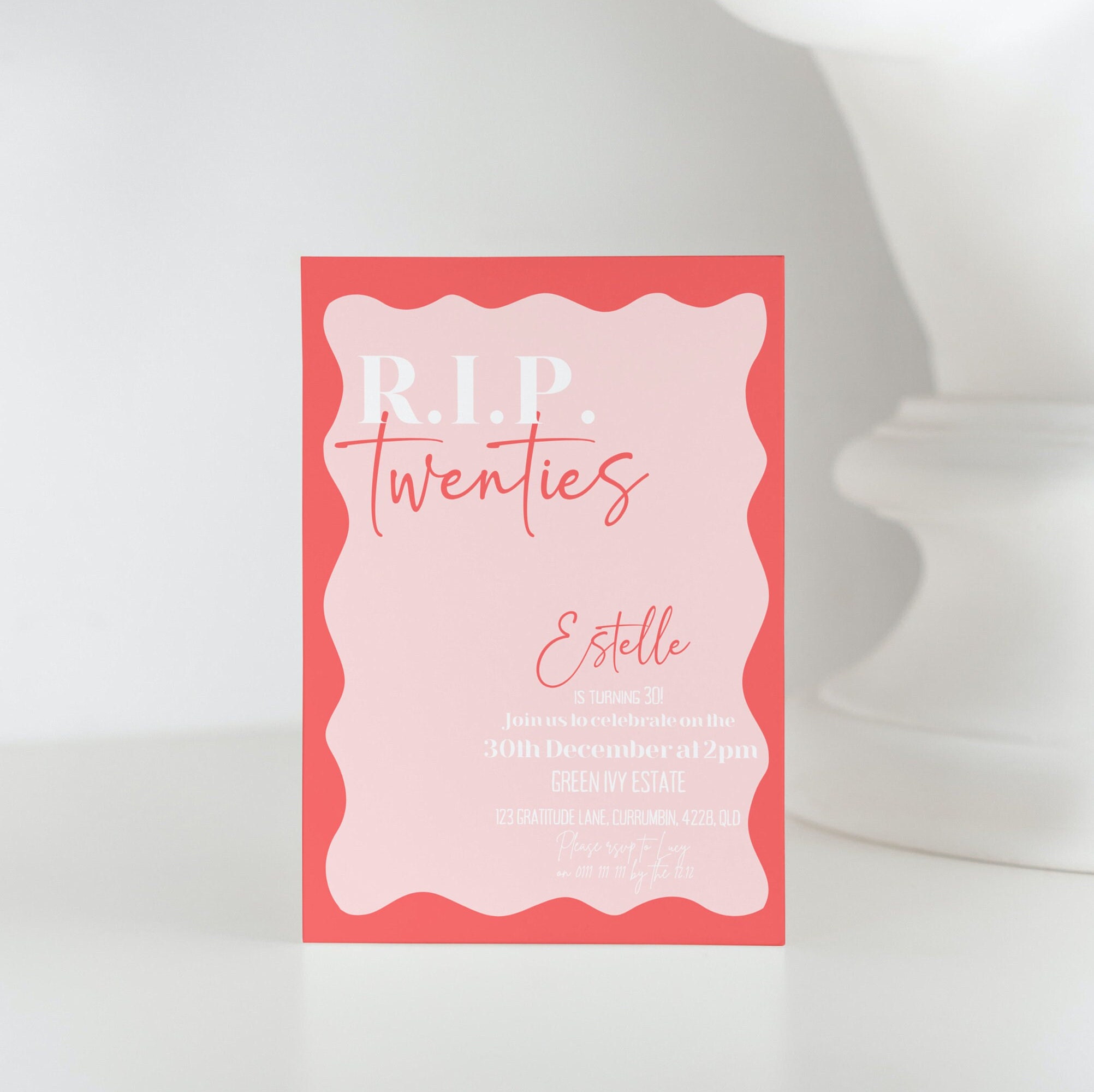 RIP 20s Birthday Invitation Printable Death to My 20s Birthday Party ...