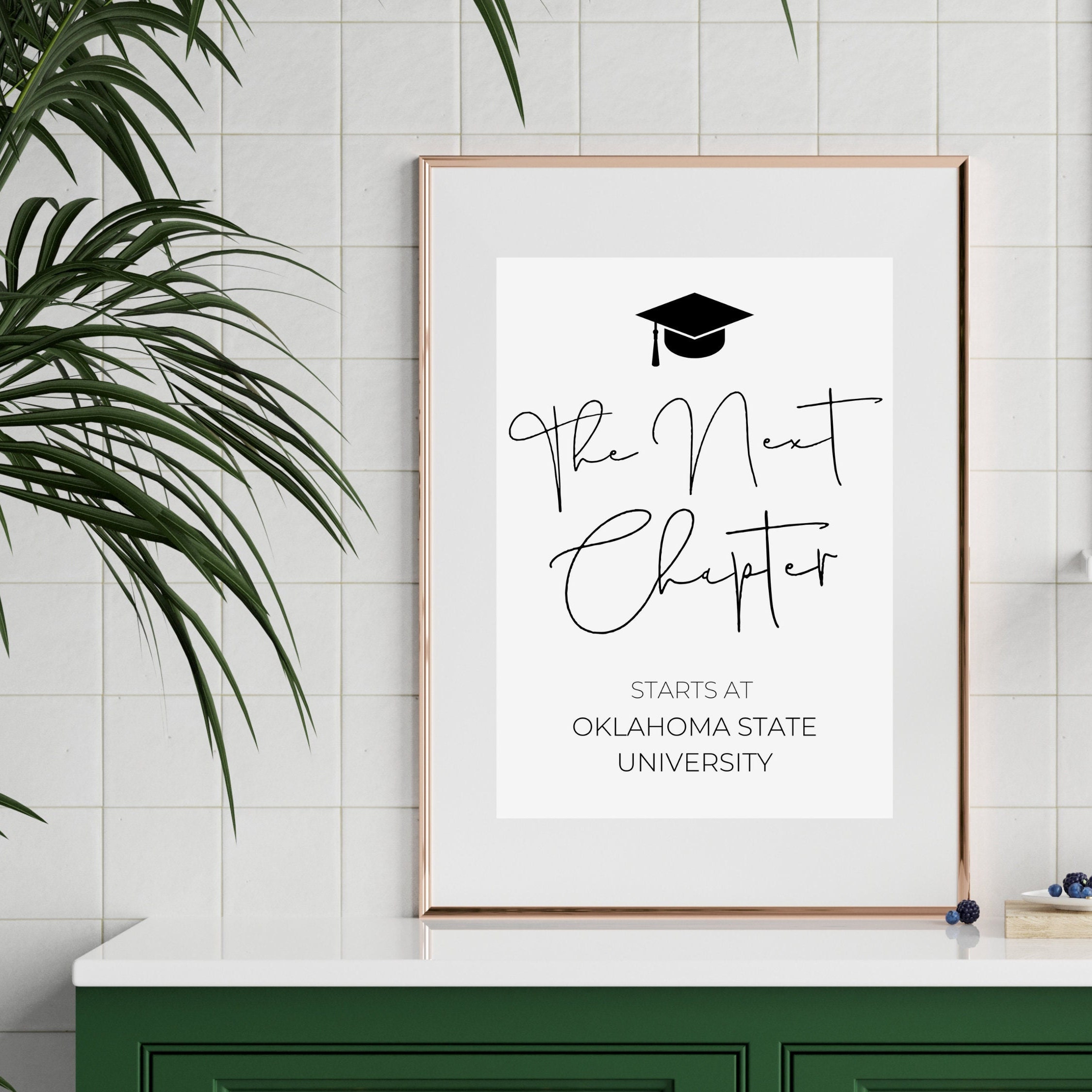 The Next Chapter Sign Printable Template Custom Graduation Party ...