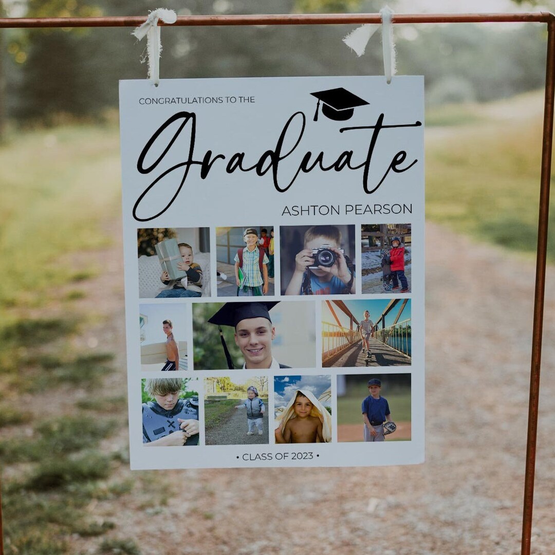 Graduation Decorations 2023 Graduate Sign Printable Template Grad ...
