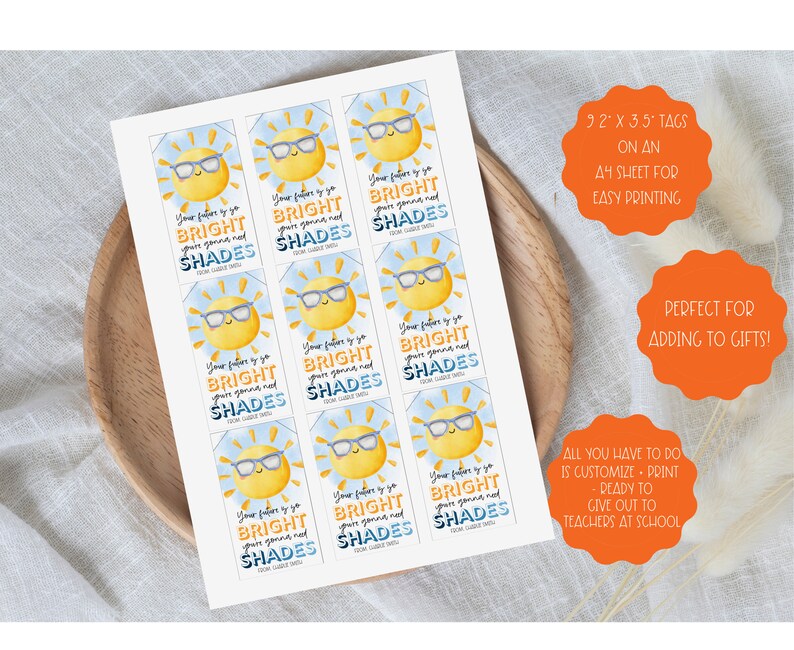 Future so Bright You're Gonna Need Shades Favor Tags Graduation ...