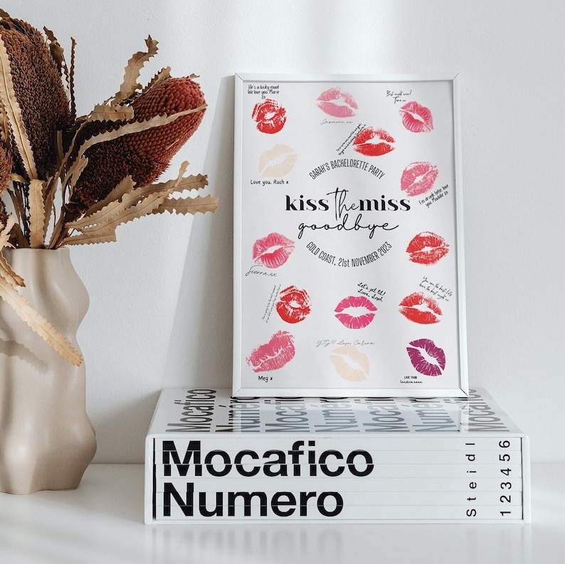 Kiss the Miss Goodbye Custom Hens Party Game Hens Night Supplies ...