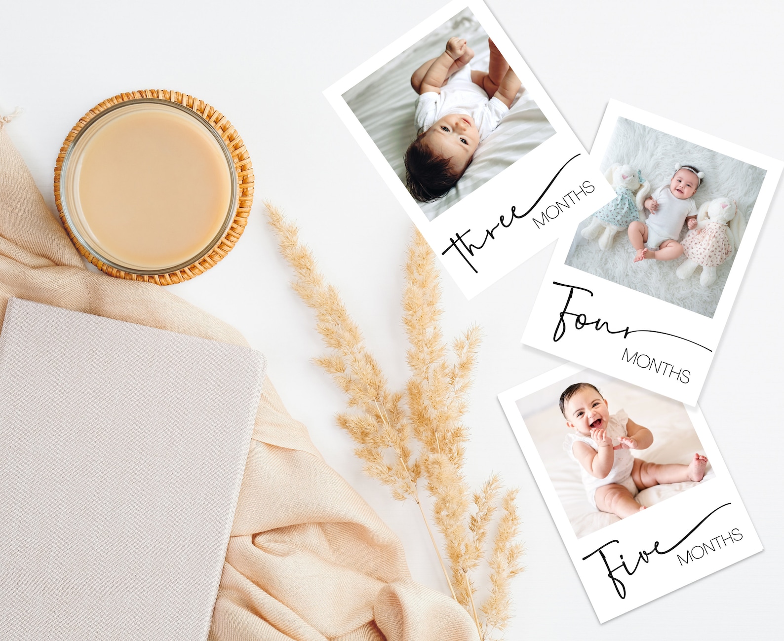 Printable Babys 1st Year Monthly Milestone Cards First Birthday Photo ...