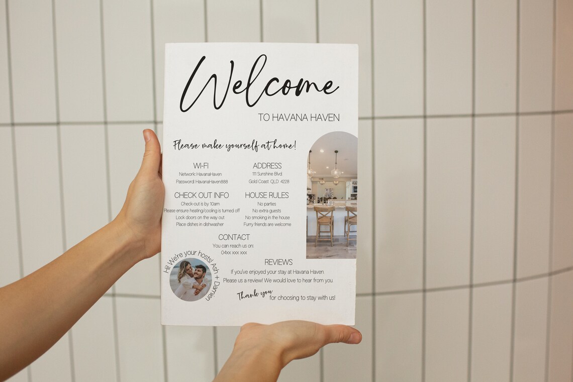 Airbnb Welcome Sign Printable Airbnb Signs Beach House Sign House Rules ...