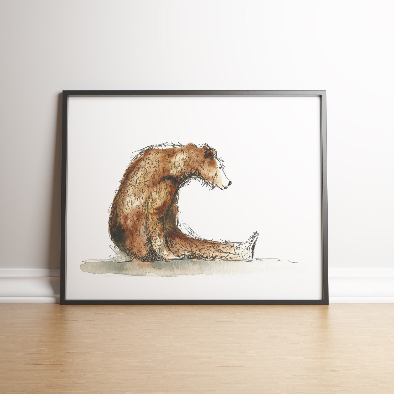Brown Bear Mountain Theme Nursery Print - Etsy