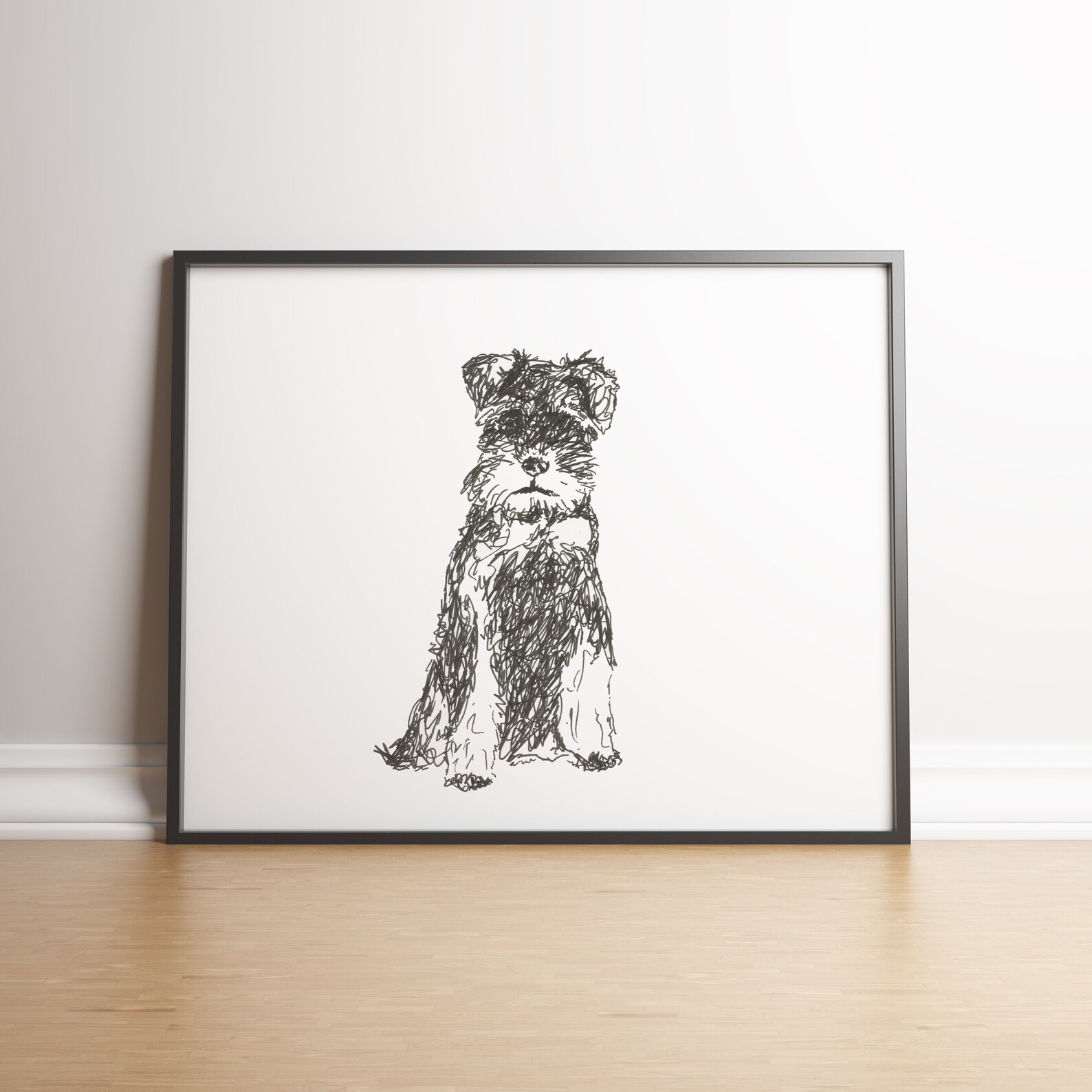 Schnauzer Scruffy Dog Art Print | Etsy