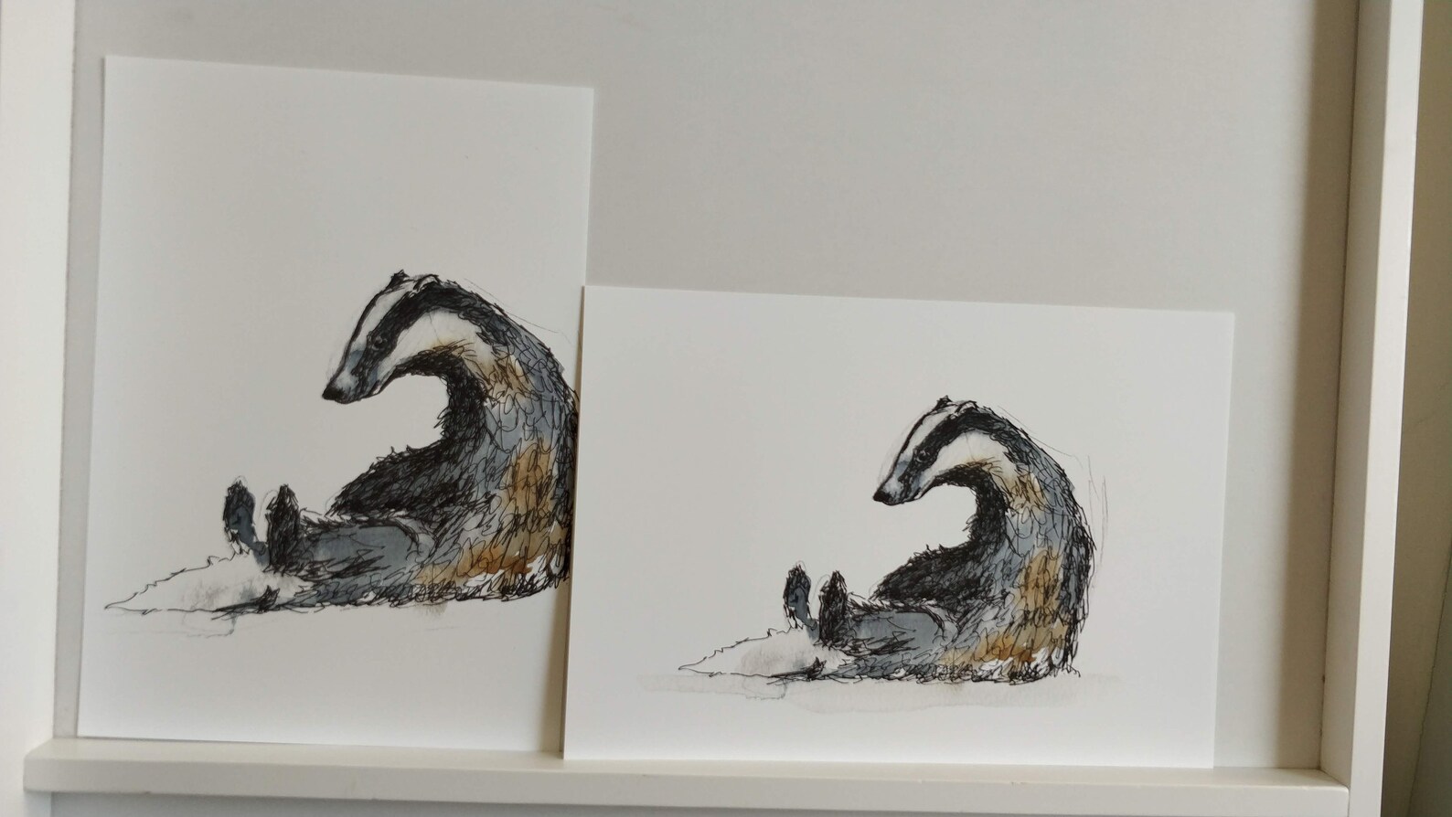Badger Art Print | Etsy