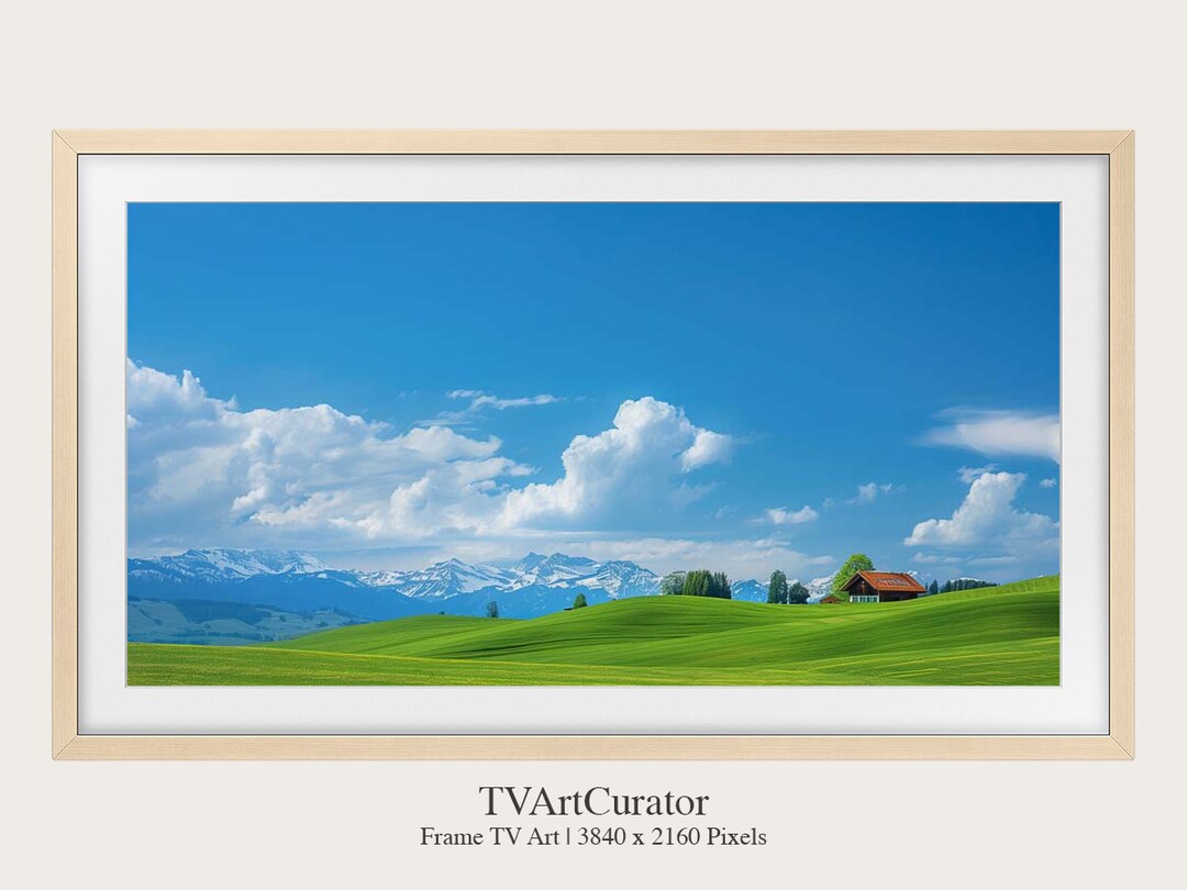 Samsung Frame TV Art | Swiss Alps Rolling Green Hills Sound of Music ...