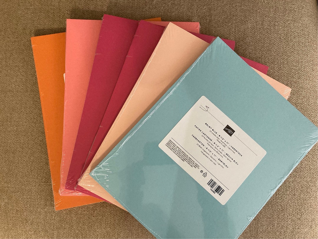 Stampin' Up Cardstock Full Sheets of Various Colors of Card Stock Paper ...