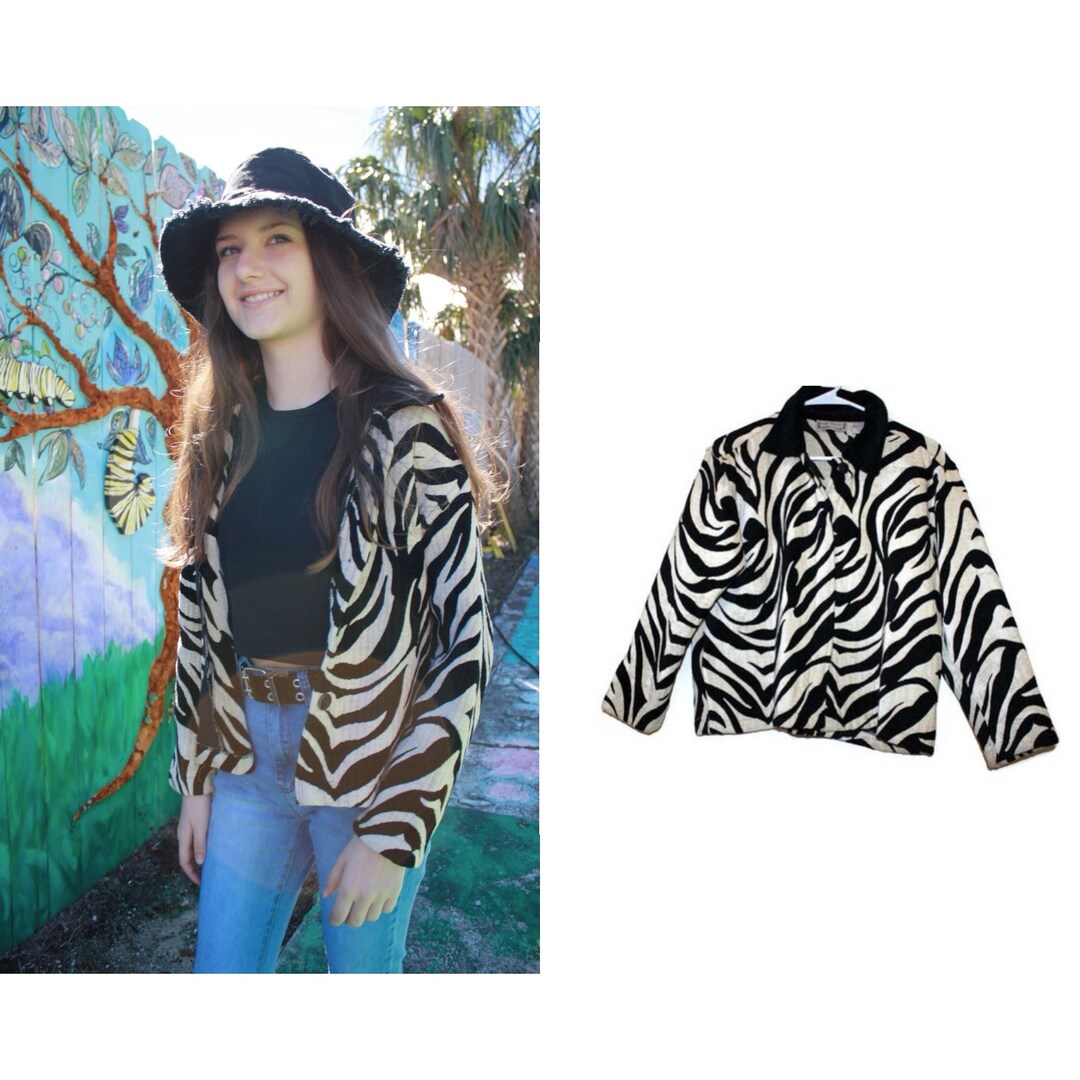 Vintage Zebra Print Jacket - Etsy