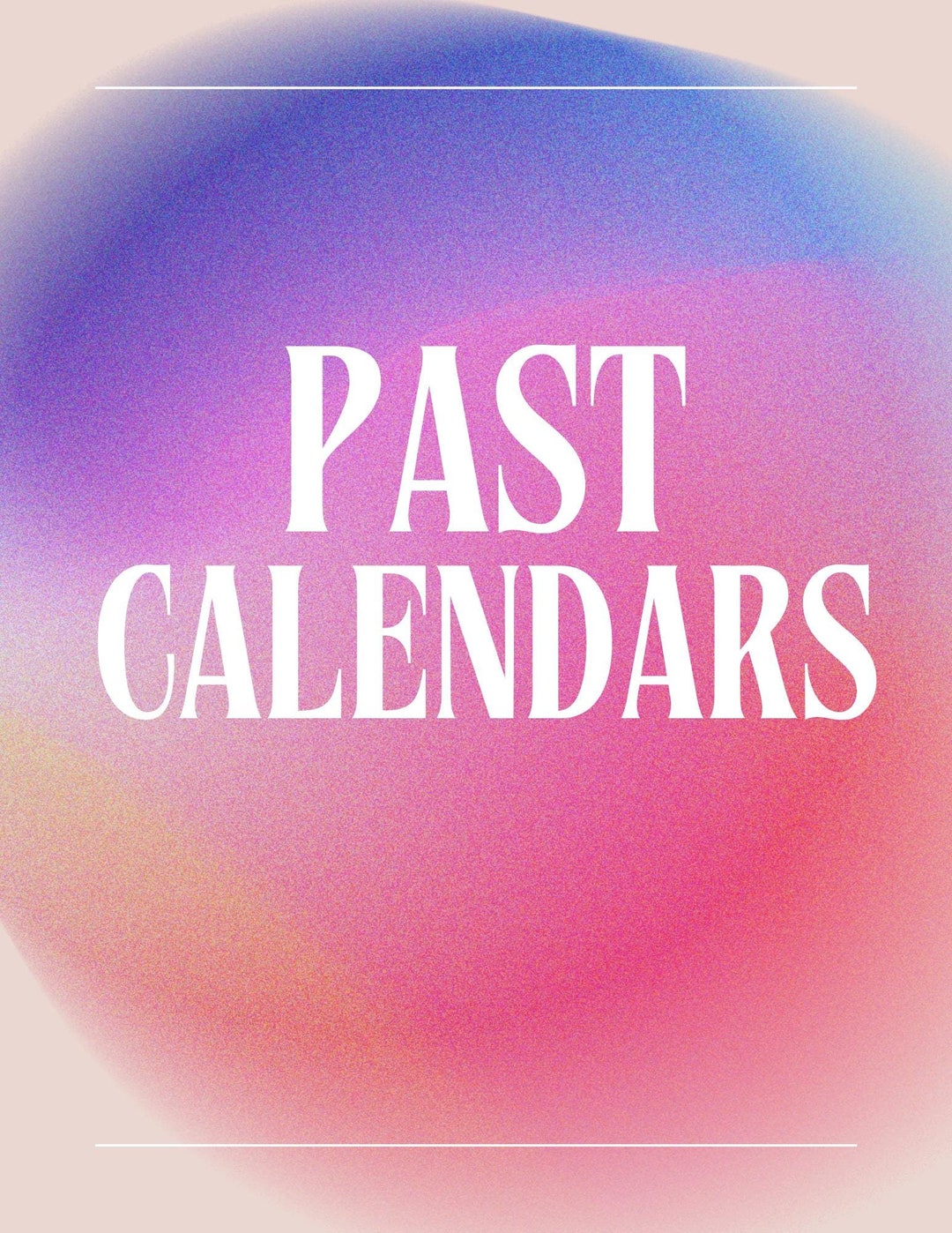 Past Calendars - Etsy