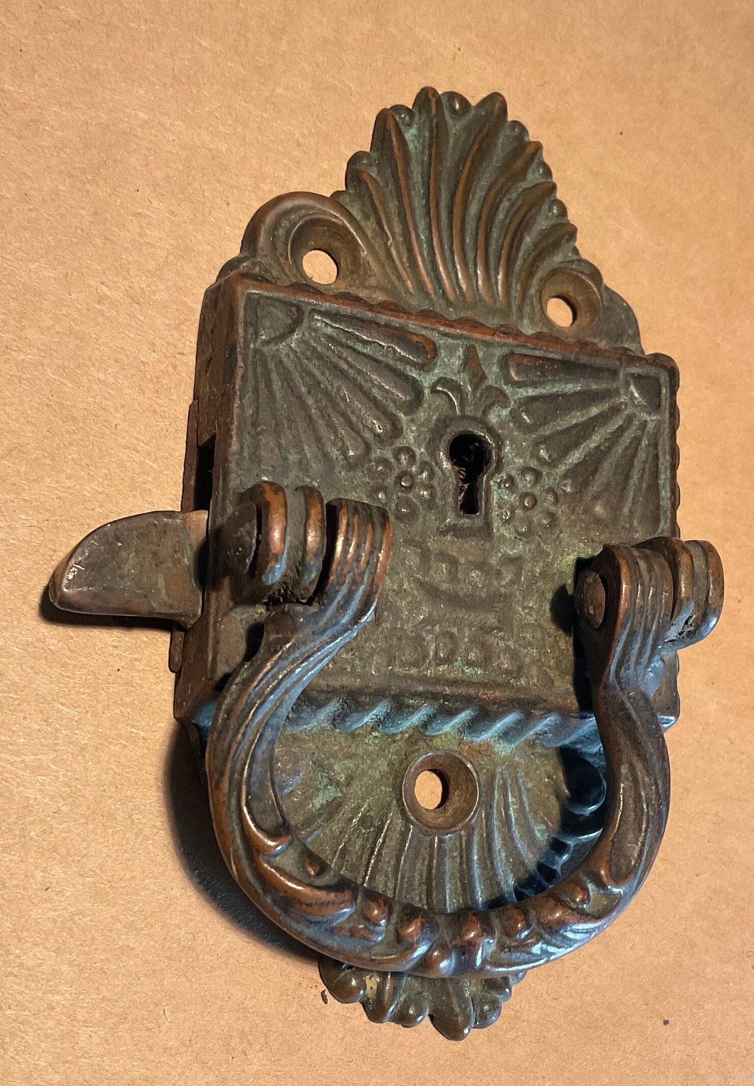 Victorian Antique Brass Ice Box Lock Latches Architectural Hardware1897 ...