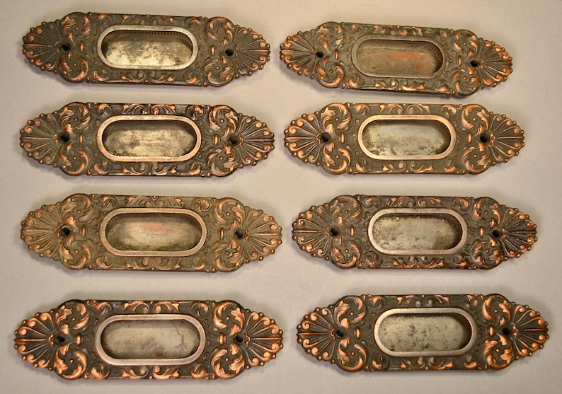 8 Neo Classical Decorative Antique Victorian Brass Window Sash Lifts ...