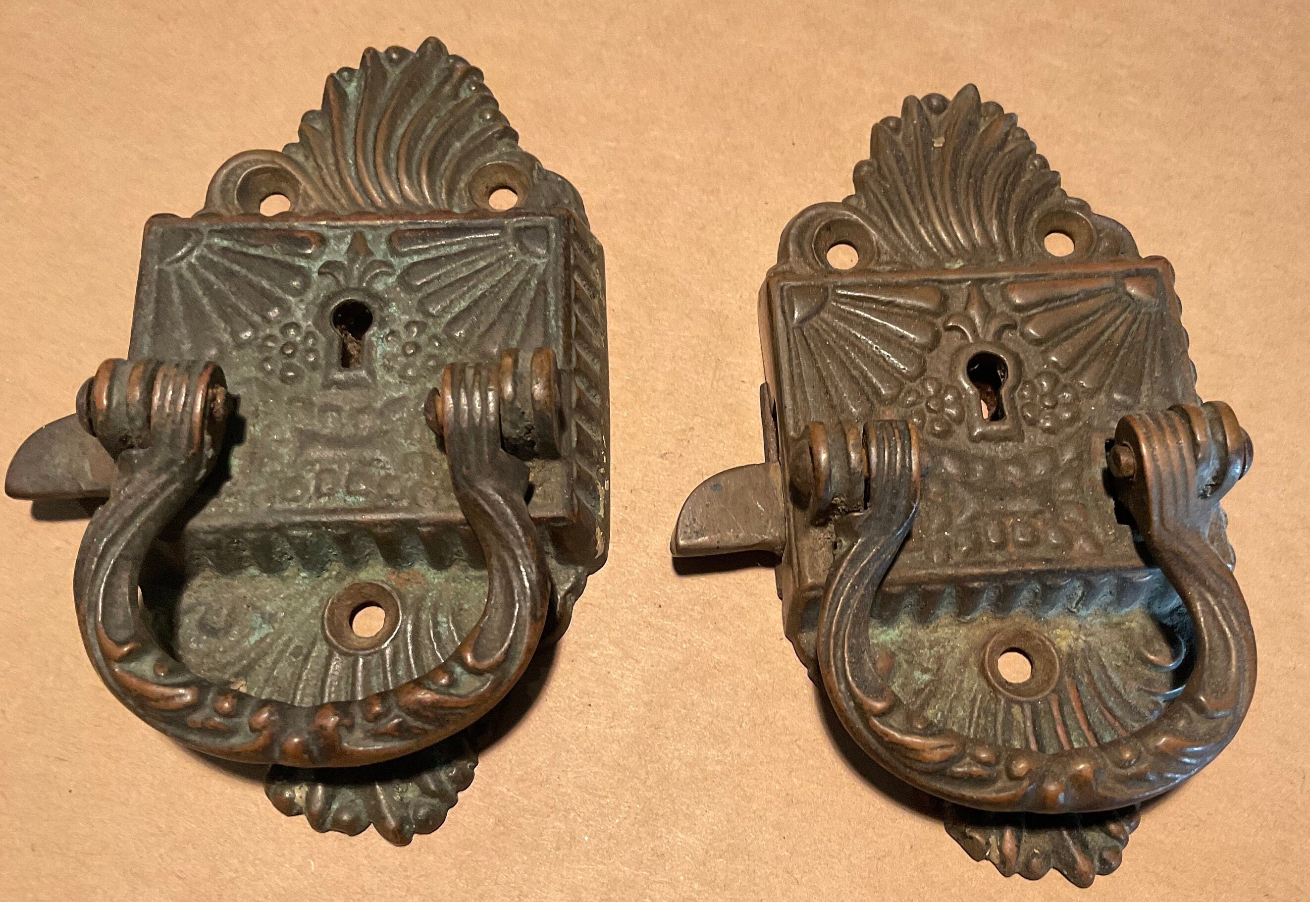 Victorian Antique Brass Ice Box Lock Latches Architectural Hardware1897 ...