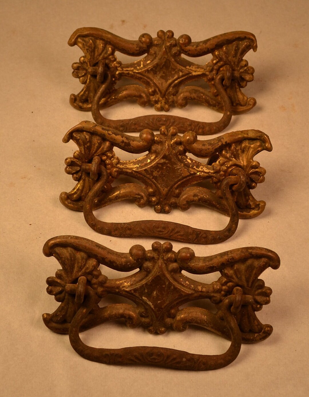 Antique Brass Furniture Hardware Dresser Pulls Handles - Etsy