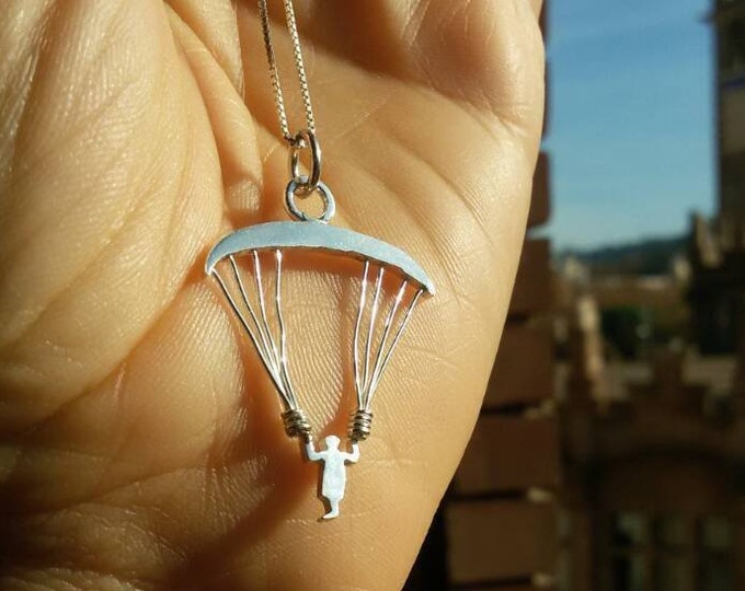 Paraglider Pendant Handmade Silver - Etsy