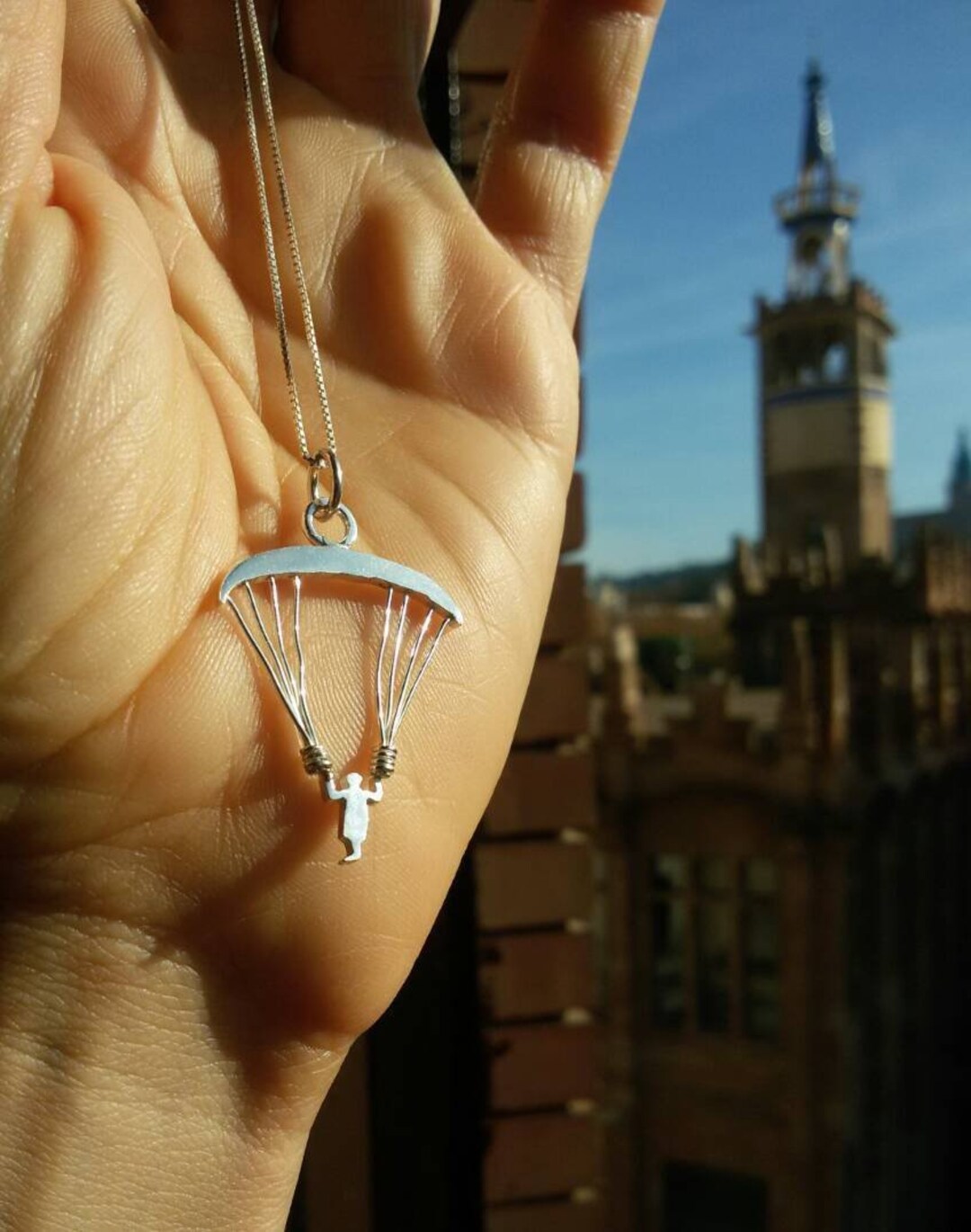 Paraglider Pendant Handmade Silver - Etsy