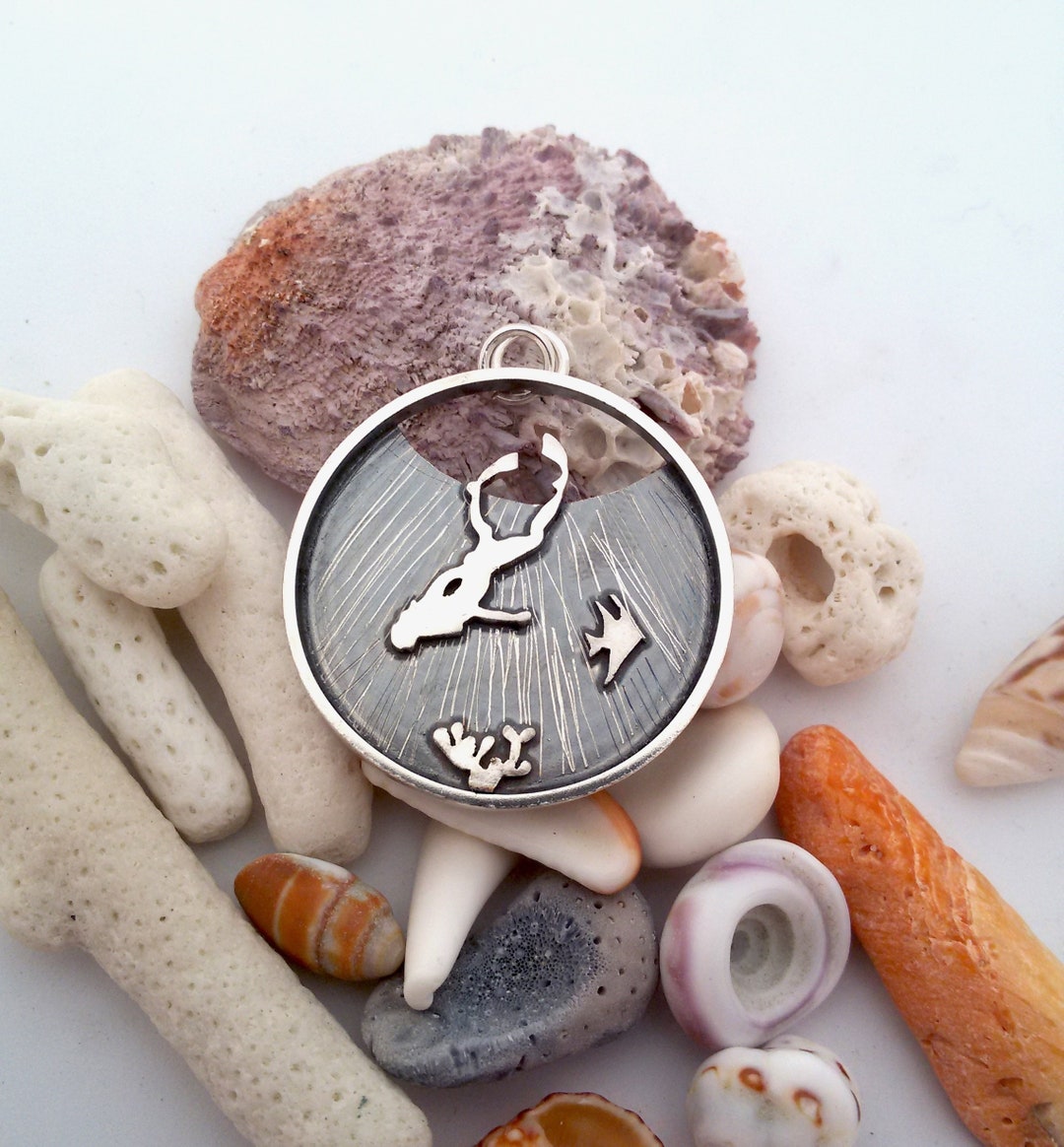 Woman Diver Necklace, Underwater Jewelry, Scuba Diver Girl Gift - Etsy