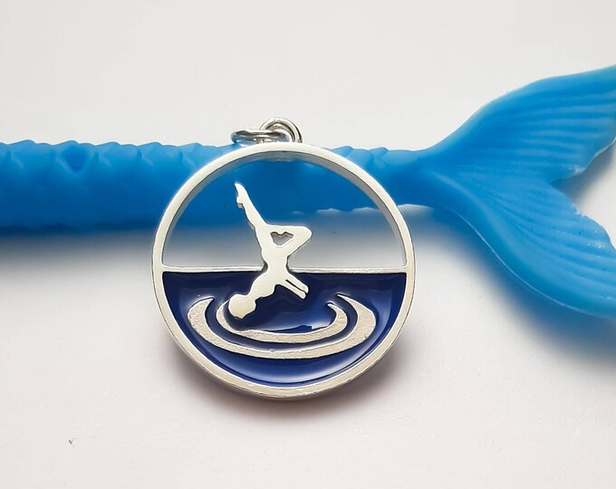 Synchronized Swimming Silver Pendant, Custom Gift for Swimmer Girl ...
