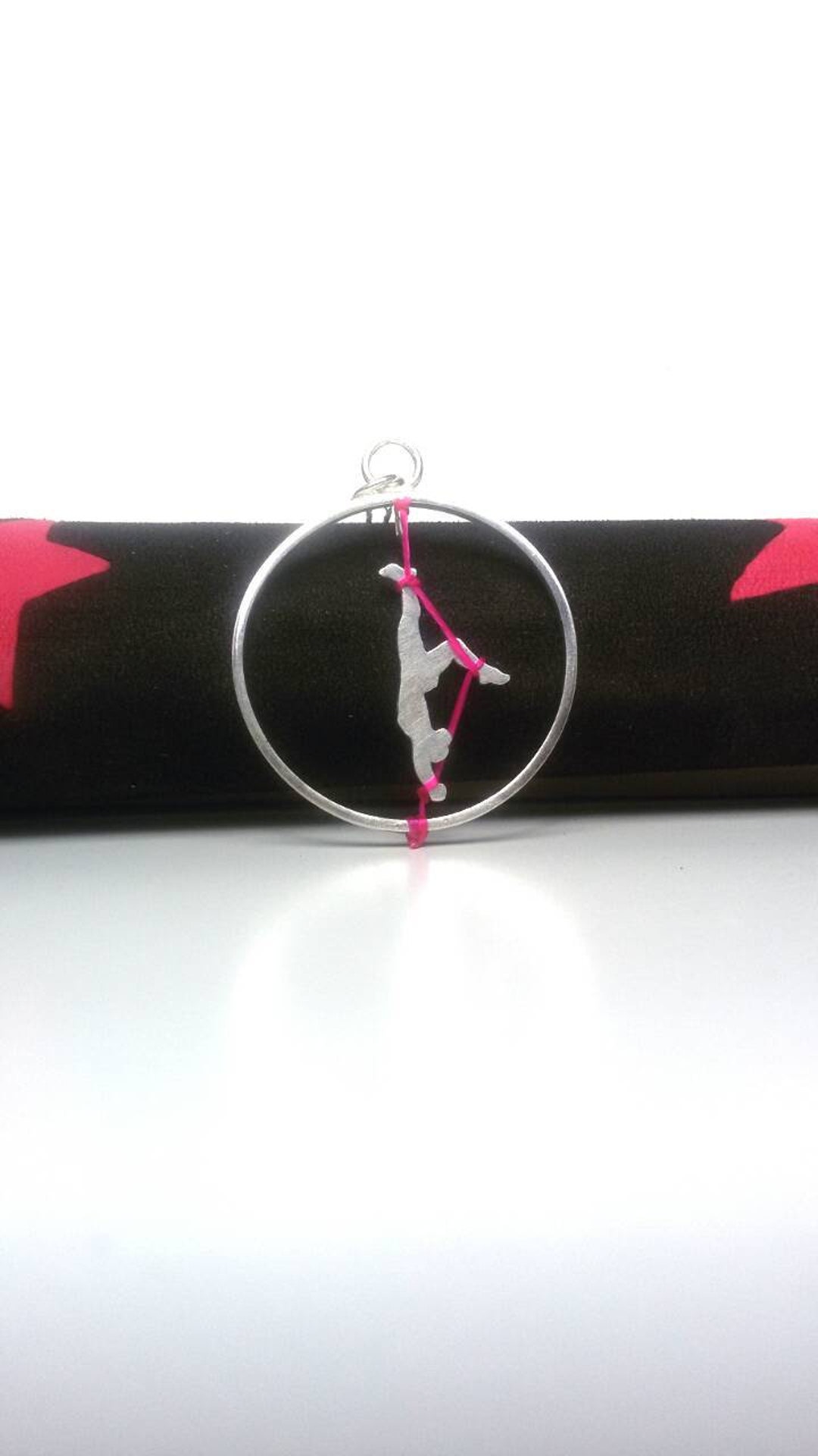 Aerial Silks Necklace, Gift for Aerialists, Aerial Dancers Silver ...