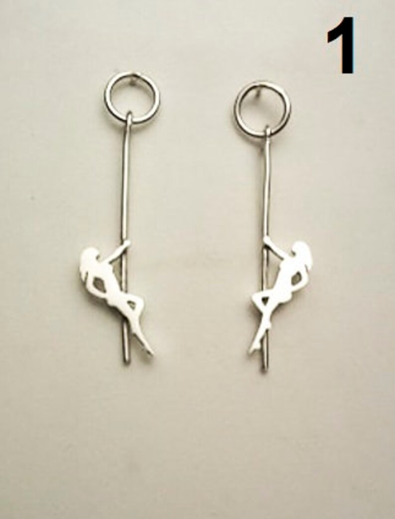 Pole dance earrings personalized gift for pole dancers | Etsy