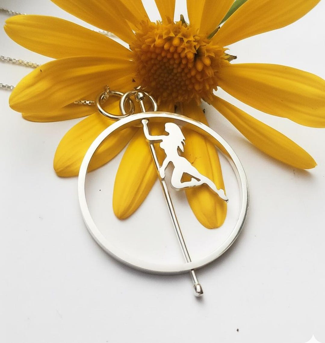 Pole Dance Jewelry, Pole Dancer Gift, Pole Dance Silver Pendant - Etsy
