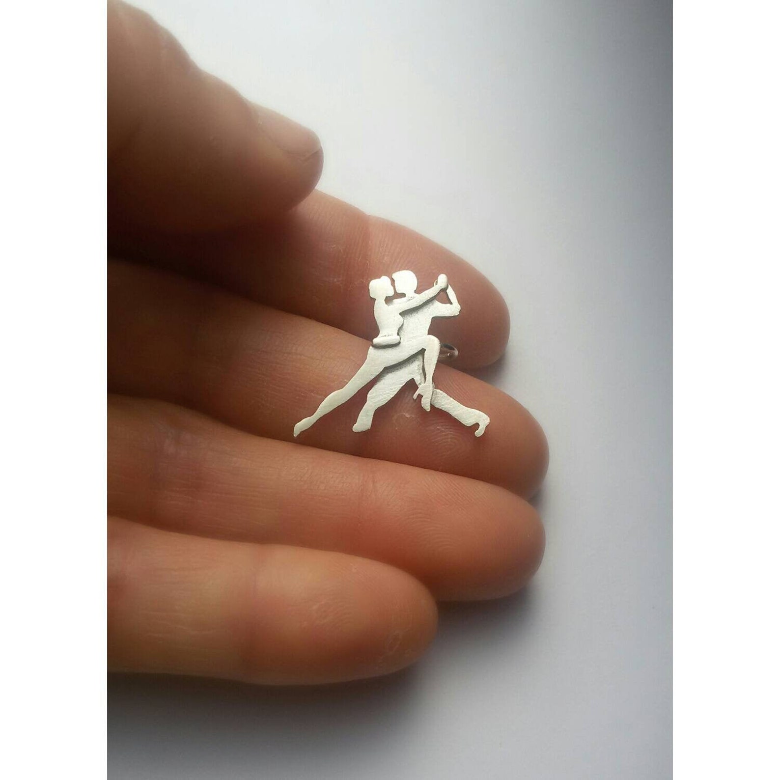 Silver Tango Pendant Tango Dancers Necklace Tango Jewelry - Etsy