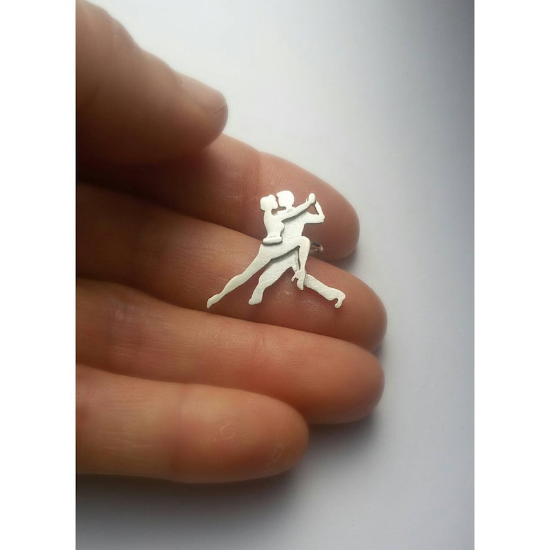 Silver Tango Pendant, Tango Dancers Necklace, Tango Jewelry, Gift for ...
