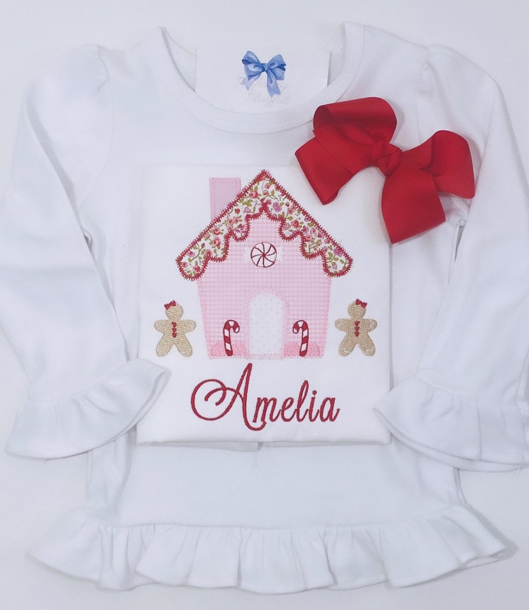 Personalized Gingerbread House Shirt - Christmas Shirt - Embroidered ...