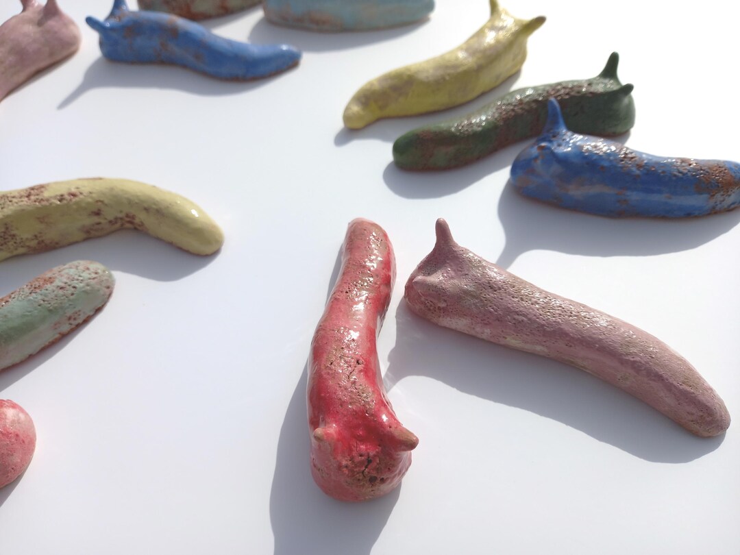 Ceramic Slugs, Choose Your Color. Plant Bugs, Garden Slug, Planter ...