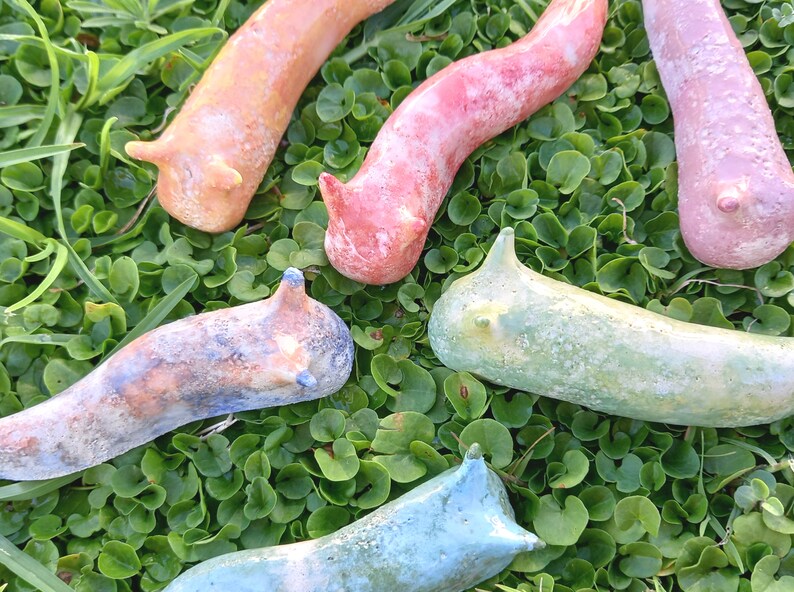 Ceramic Slugs, Choose Your Color. Plant Bugs, Garden Slug, Planter ...