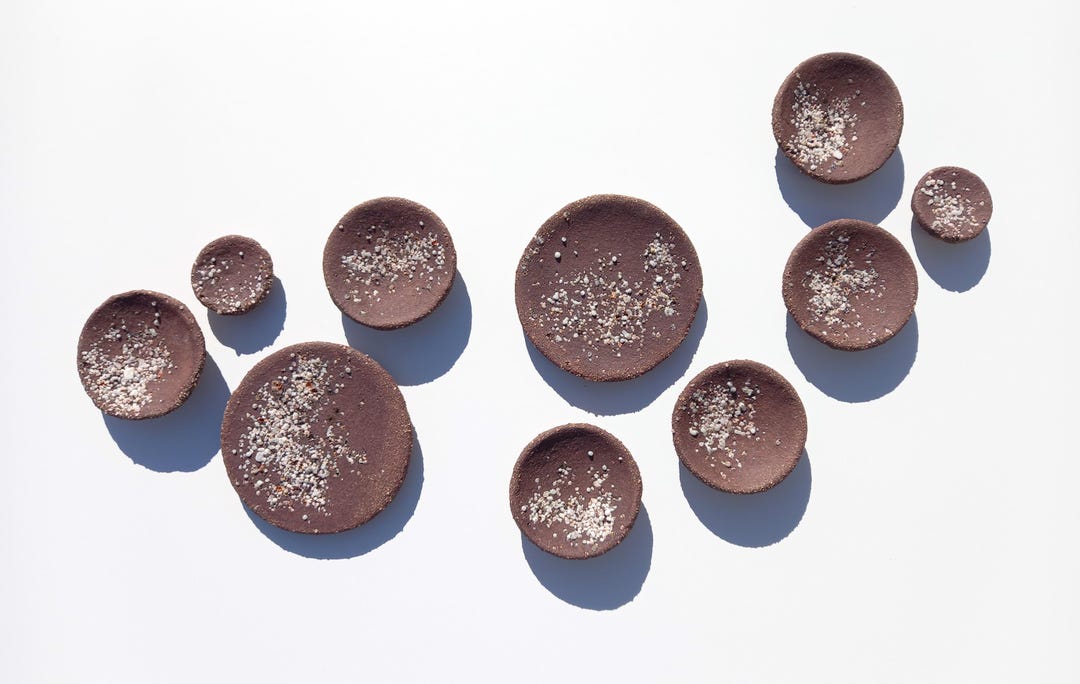Maroon Ceramic Wall Tiles: Minerals & Ceramics Art - Set of 10 Pieces ...