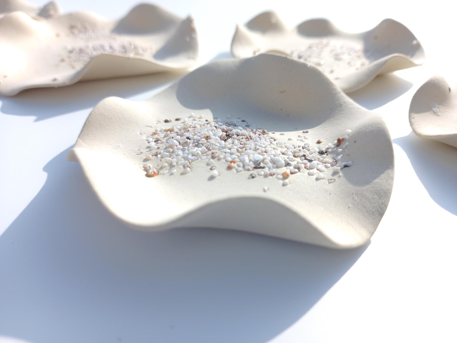Handmade Cream Porcelain Wall Flower - Ivory Ceramic Art Tiles (made to ...